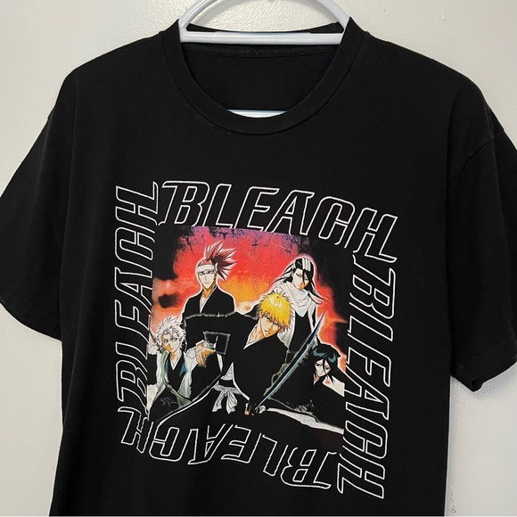 Shirts | Vtg Bleach Anime Tee Ichigo Kurosaki Graphic T Shirt Y2k Black ...
